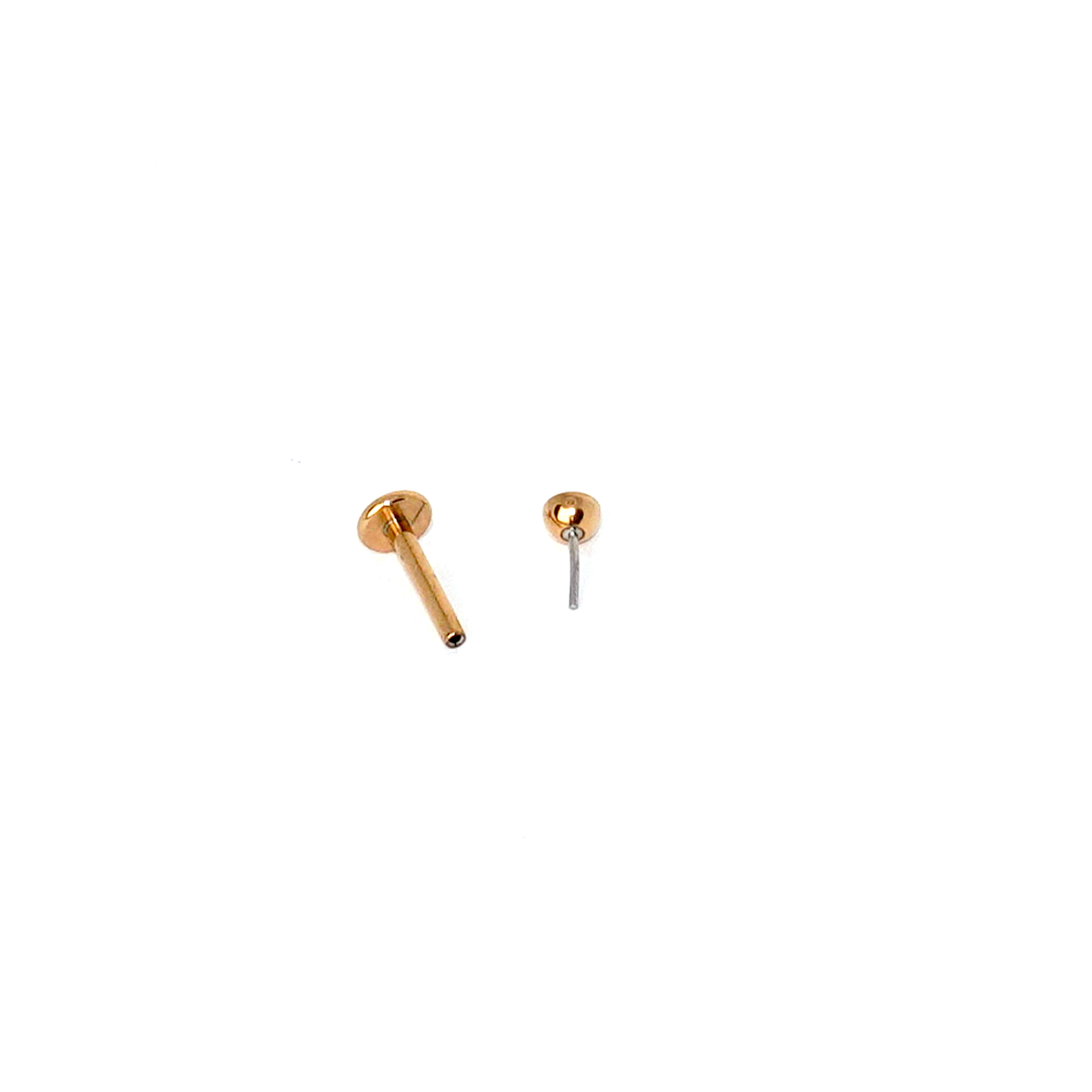 Piercing Labret Plug em Titânio 1,0mm Zircônia - Escola do Piercing