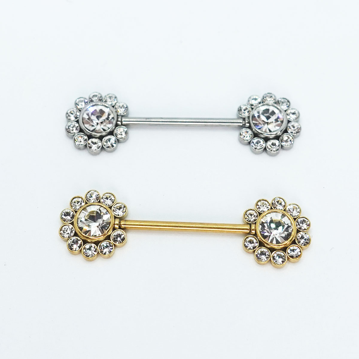 Piercing Mamilo Plug em Aço PVD Sunflower - Escola do Piercing