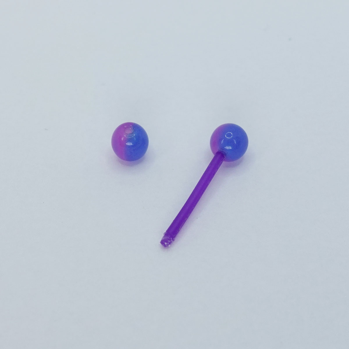 Piercing Barbell em Bioflex Colors - Escola do Piercing