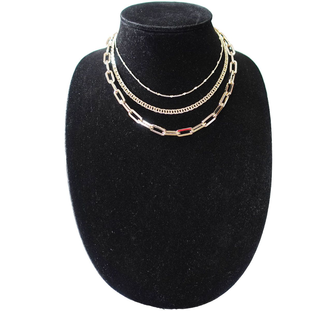 Colar Trio BO$$ Folheado Too Cool For You - Escola do Piercing