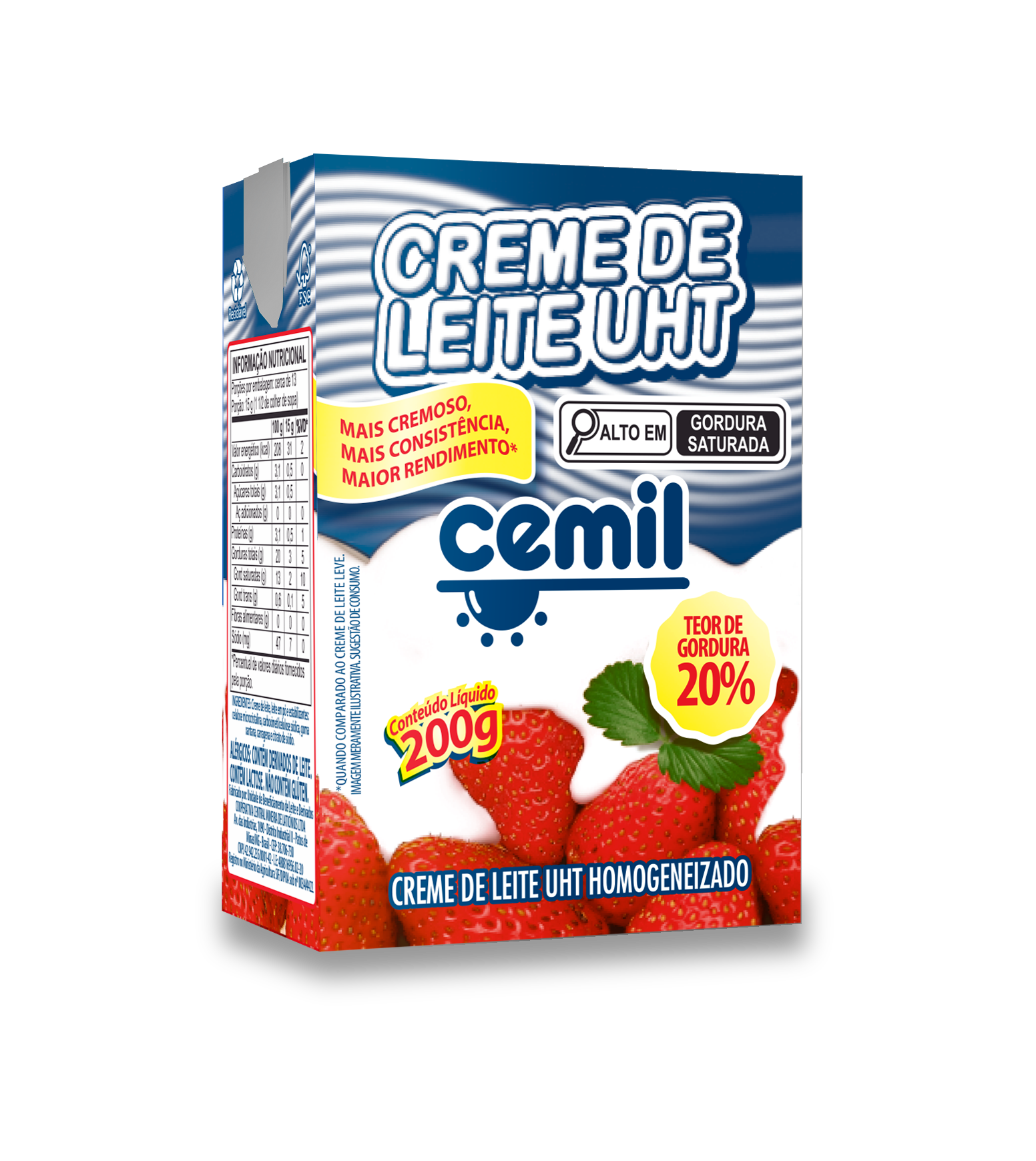 Caixa com 27un Creme de Leite UHT Cemil 200gr - Multipreços ...