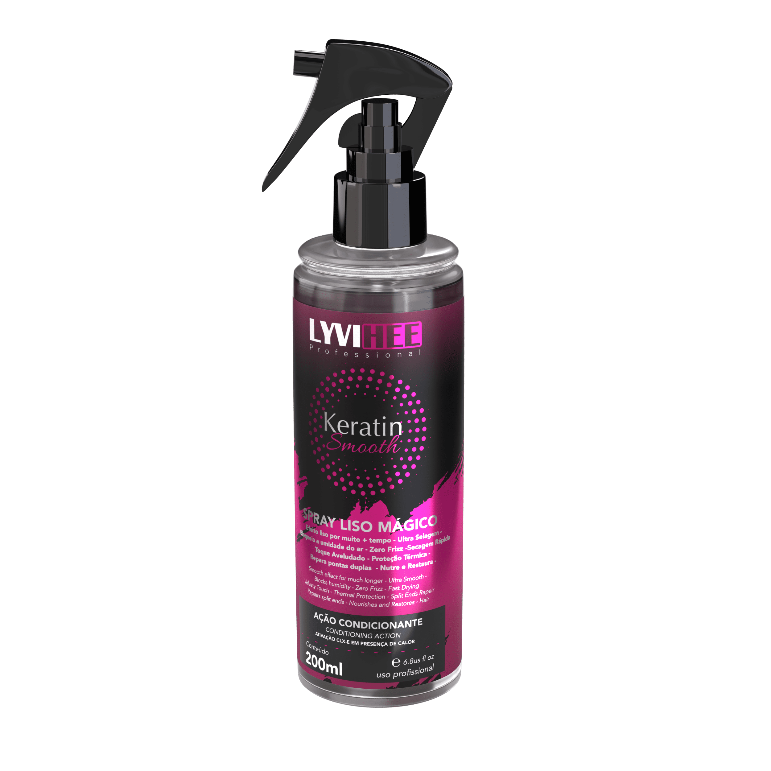 Spray Fluído Liso Mágico 14 Em 1 keratin Sem Química 200ml- lyvihee ...