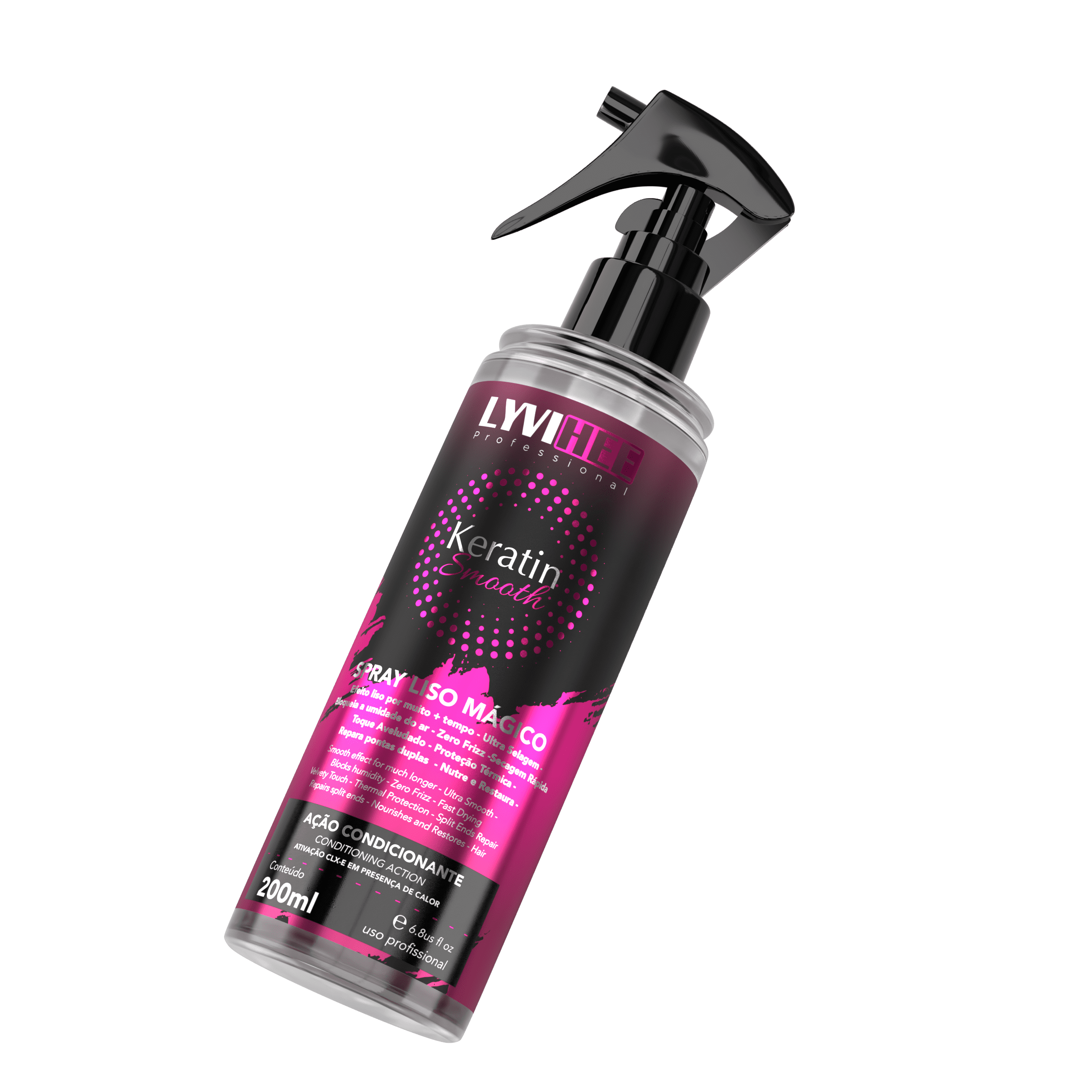 Spray Fluído Liso Mágico 14 Em 1 keratin Sem Química 200ml- lyvihee ...