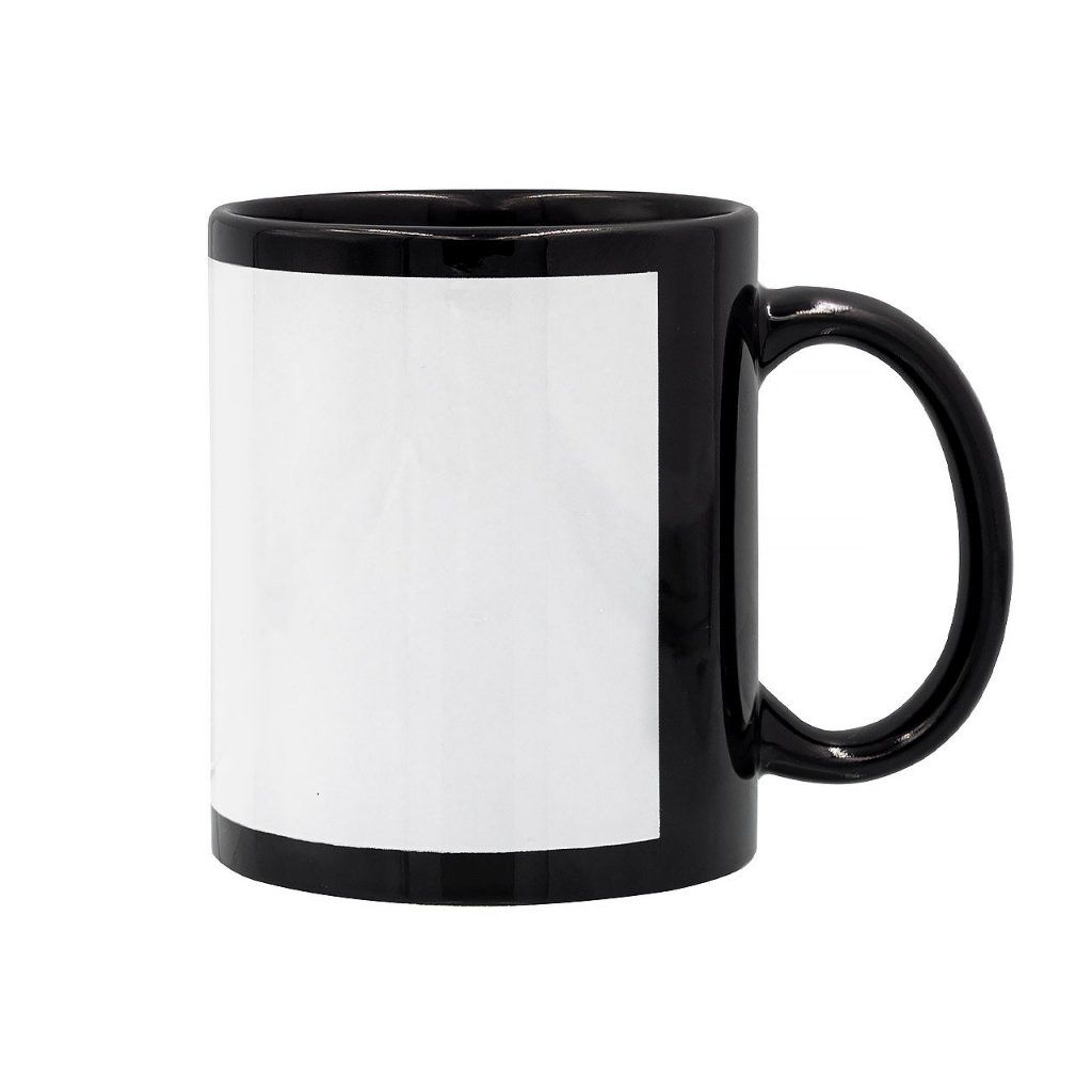 12 Canecas para Sublimação Preta com Faixa Branca - Sublime Maquinários