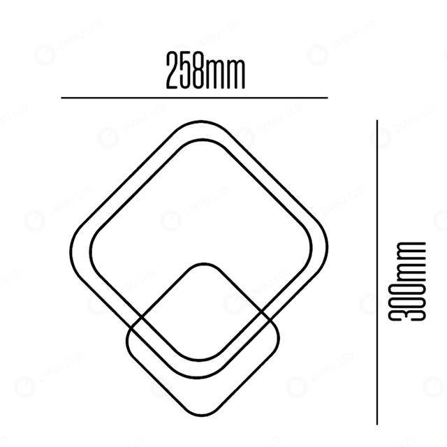 ARANDELA LED ENIGMA 12W PRETA QUADRADA 3000K 25CM BIVOLT - O Melhor ...