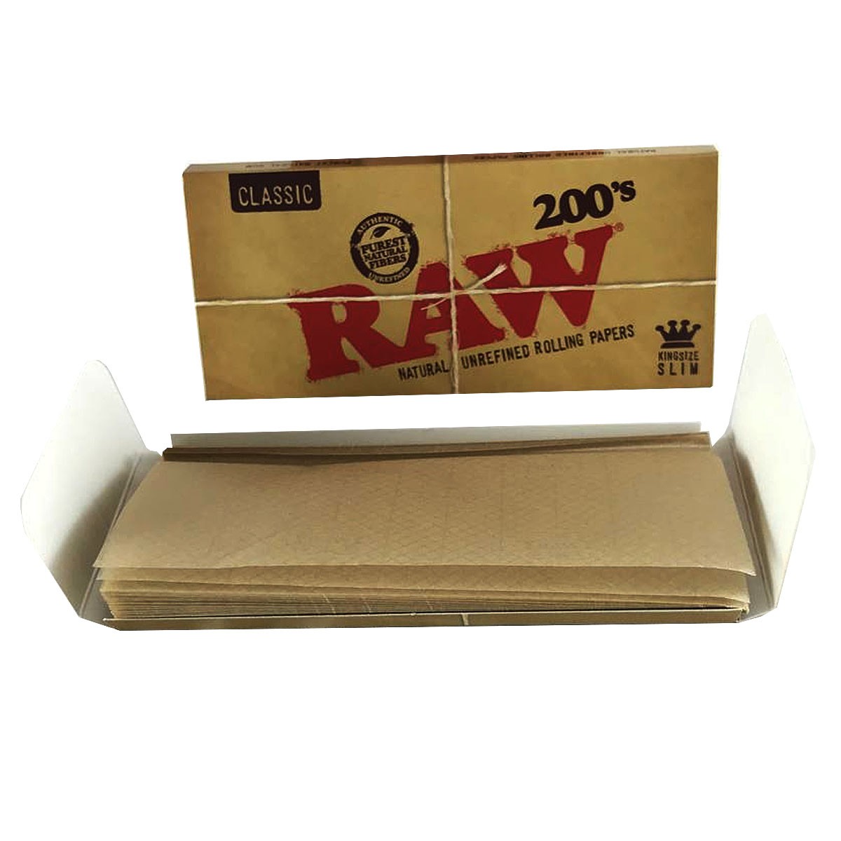 Seda Raw 200 Folhas Marrom Grande Slim King Size - MNunes Distribuição