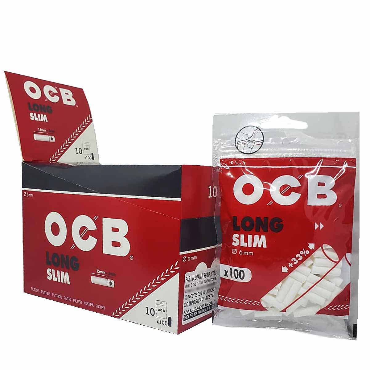 Bags Filtro Ocb Slim Longo Ocb Premium - MNunes Distribuição