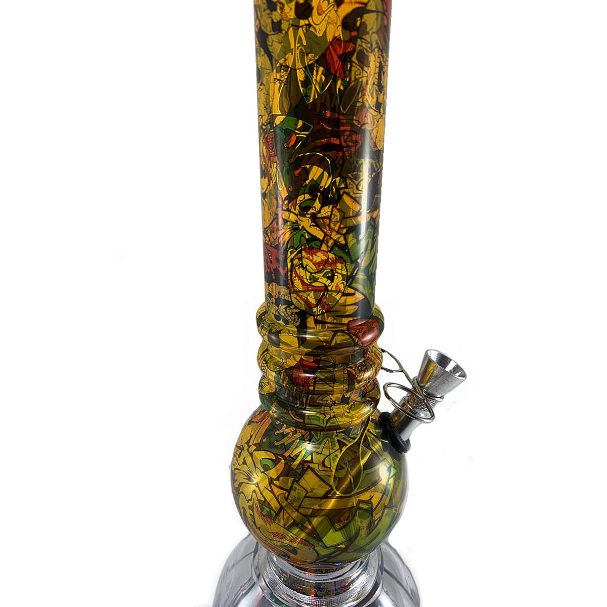 Bong Acrilico Grande Desenhado Acende Luzes Brilha No Escuro - MNunes ...