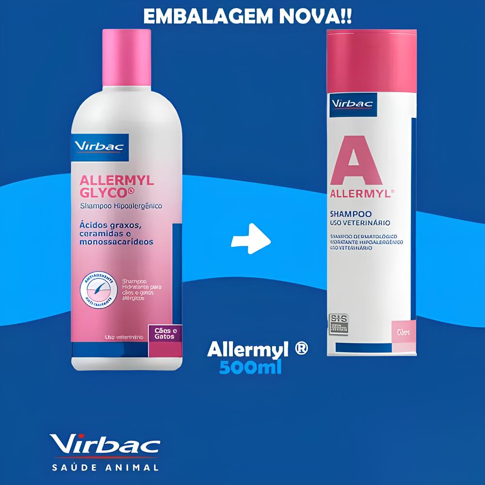 Allermyl Glyco 500ml Virbac Shampoo Pet para Pele Sensível - Empire Pet