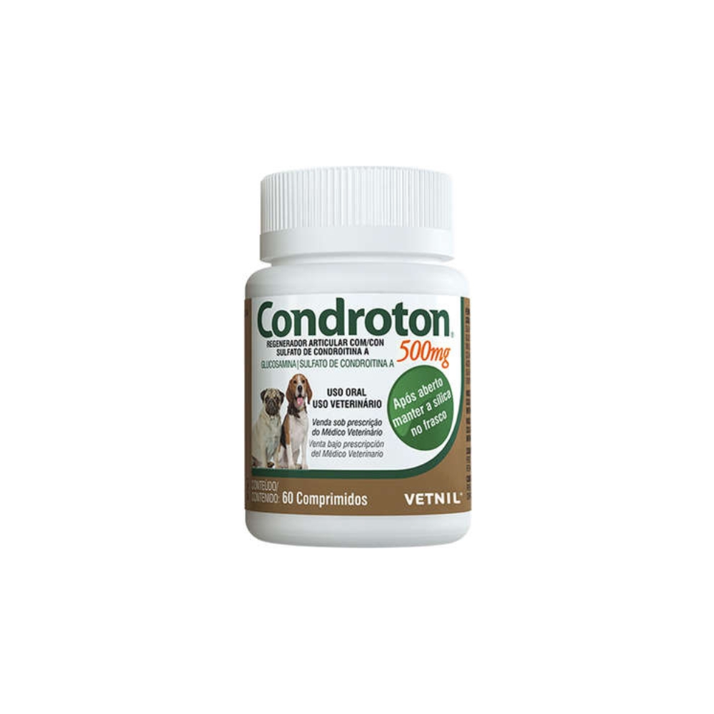 Condroton 500mg com 60 Comprimidos Suplemento para Saúde Pet - Empire Pet