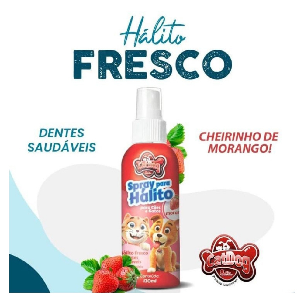 Spray para Hálito de Pets Sabor Morango 120ml Refrescante - Empire Pet