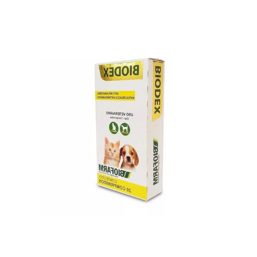 Anti-Inflamatório Biodex 20 Comprimidos para Cães e Gatos - Empire Pet
