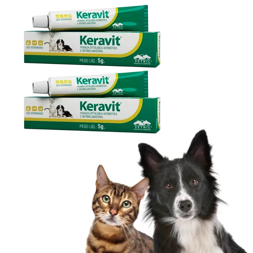 Keravit 5g Pomada Oftalmologica Antibiótica para Pets Vetnil - Empire Pet
