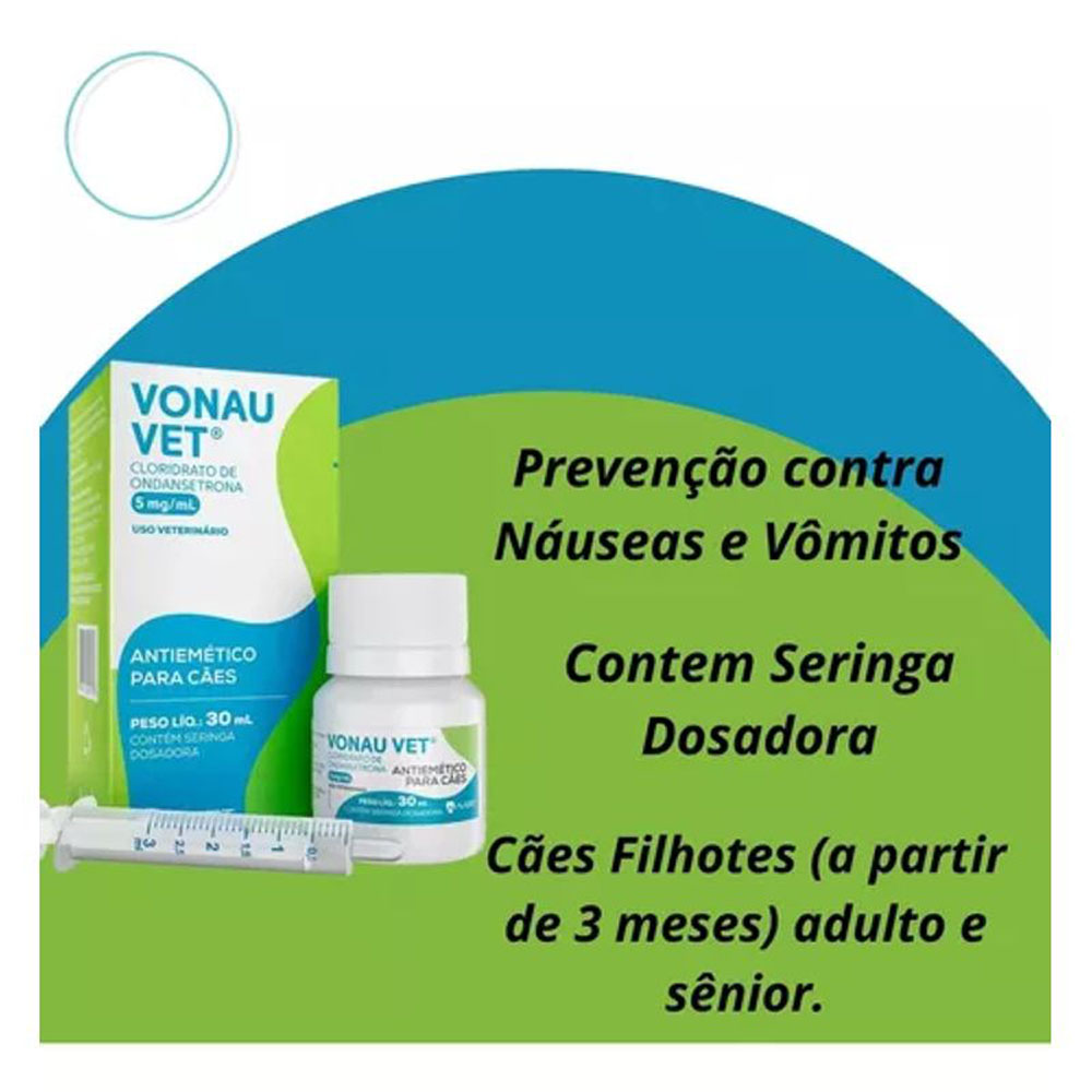 Vonau Vet 5mg/ml Solução Oral Antiemética para Cães 30ml - Empire Pet