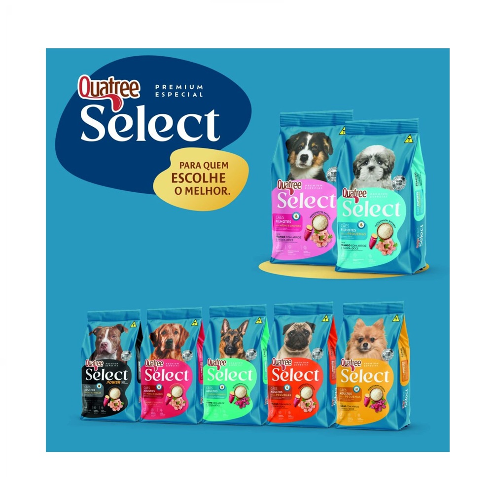 Ração Quatree Select Cães Filhotes Raças Médias e Grandes 3kg - Empire Pet