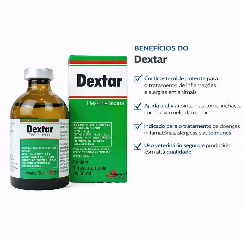 Dextar 2mg Injetável 50ml - Empire Pet