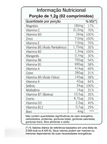 Testo Mais Boro 60 Comprimidos Multifort - DMega Store Suplementos
