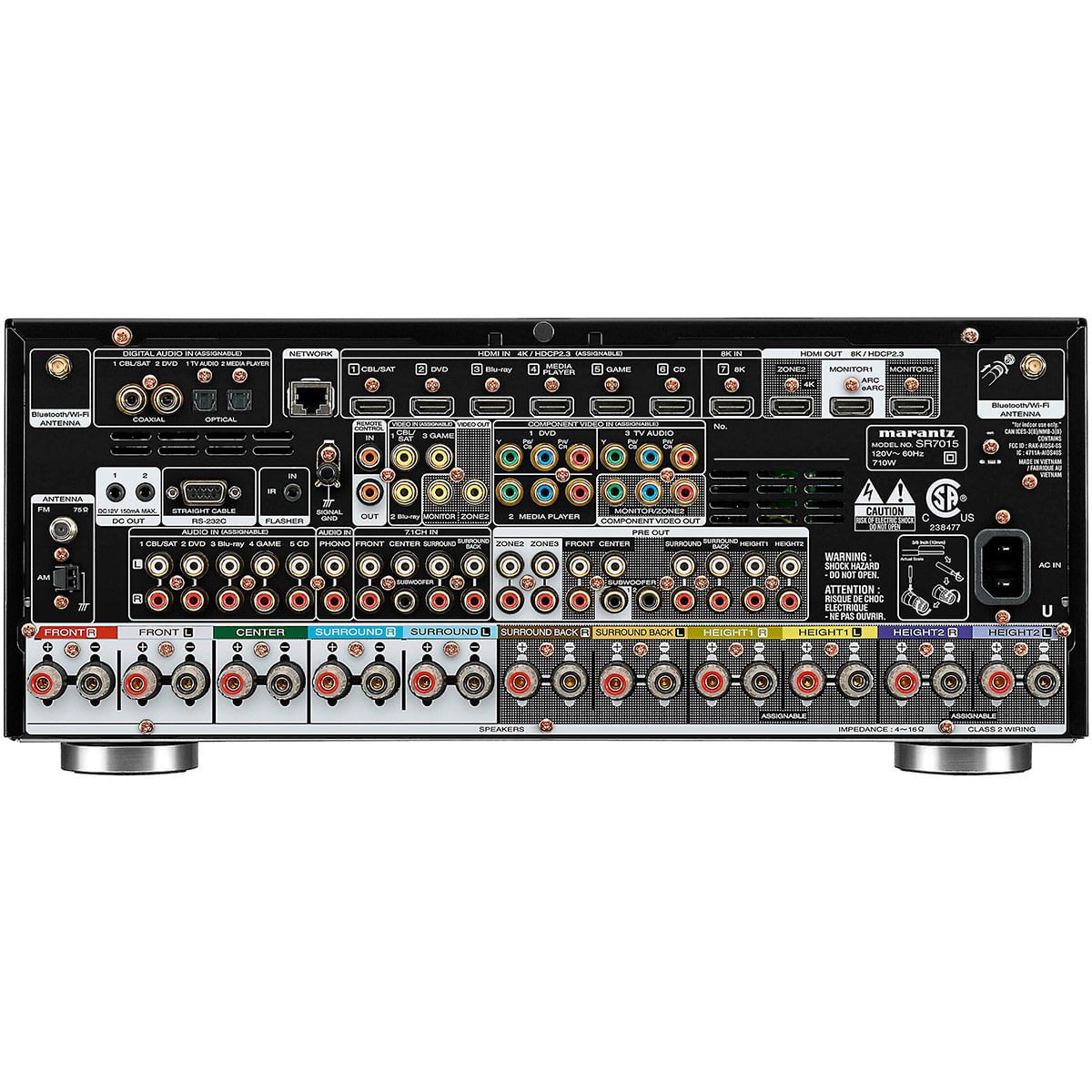 Marantz SR7015 Receiver 9.2 Canais HDMI 8K AV Com Audio 3D Heos Integr - IDMSHOP - Sua loja ...