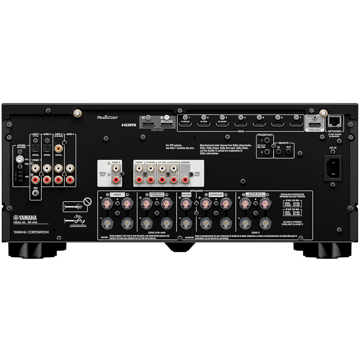 Receiver Yamaha RX-A4A Aventage 7.2ch HDMI 8K MusicCast DTS-X Cinema ...