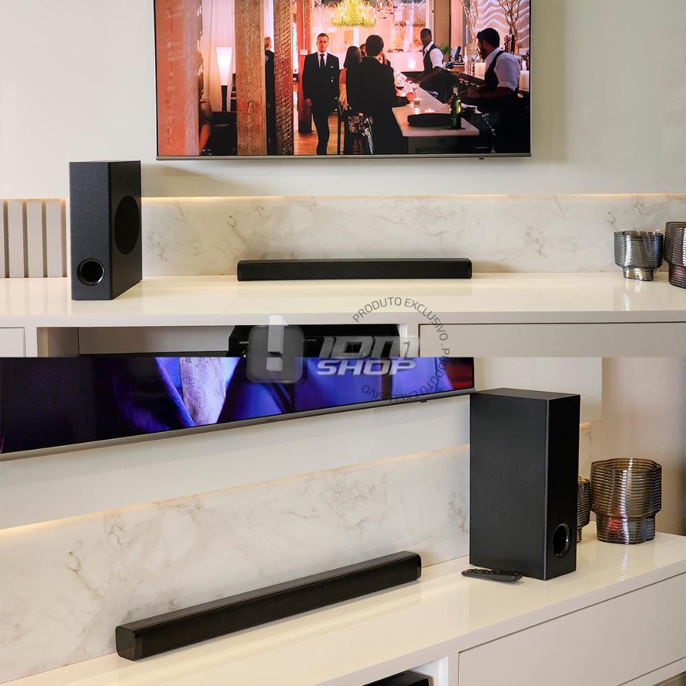 Soundbar 2E SB 2.1 Bluetooth 5.0 HDMI ARC AUX Óptico 40W RMS Bivolt ...