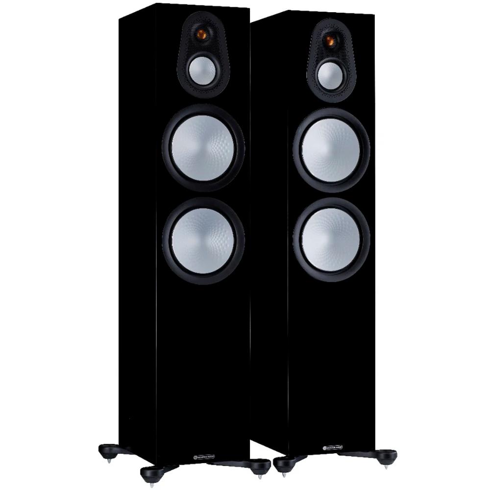 Par de Caixas Acústicas Torre de 3 Vias Monitor Audio Silver 500 7G ...