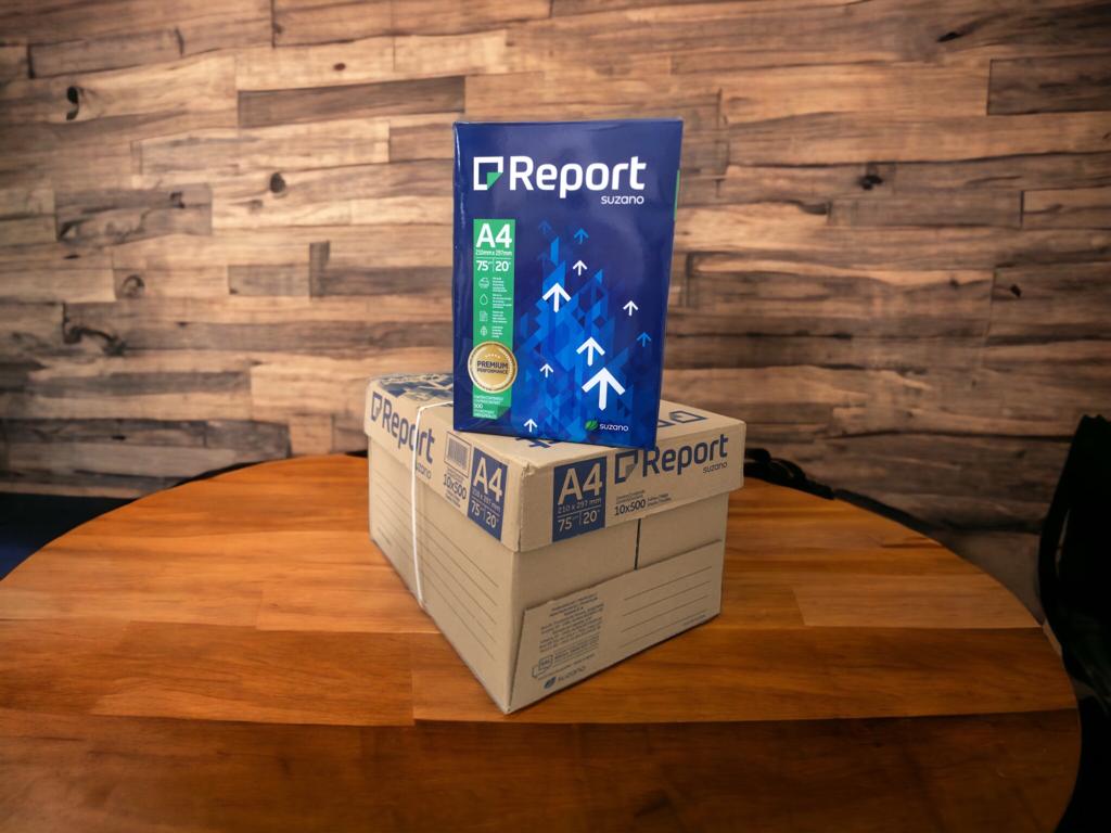 Papel Ofício Report Premium Caixa Com 10pacotes De 500 Folhas Cada Suz ...