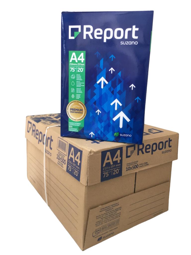 Papel Ofício Report Premium Caixa Com 10pacotes De 500 Folhas Cada Suz ...