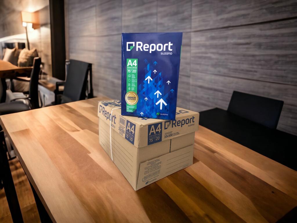 Papel Ofício Report Premium Caixa Com 10pacotes De 500 Folhas Cada Suz ...