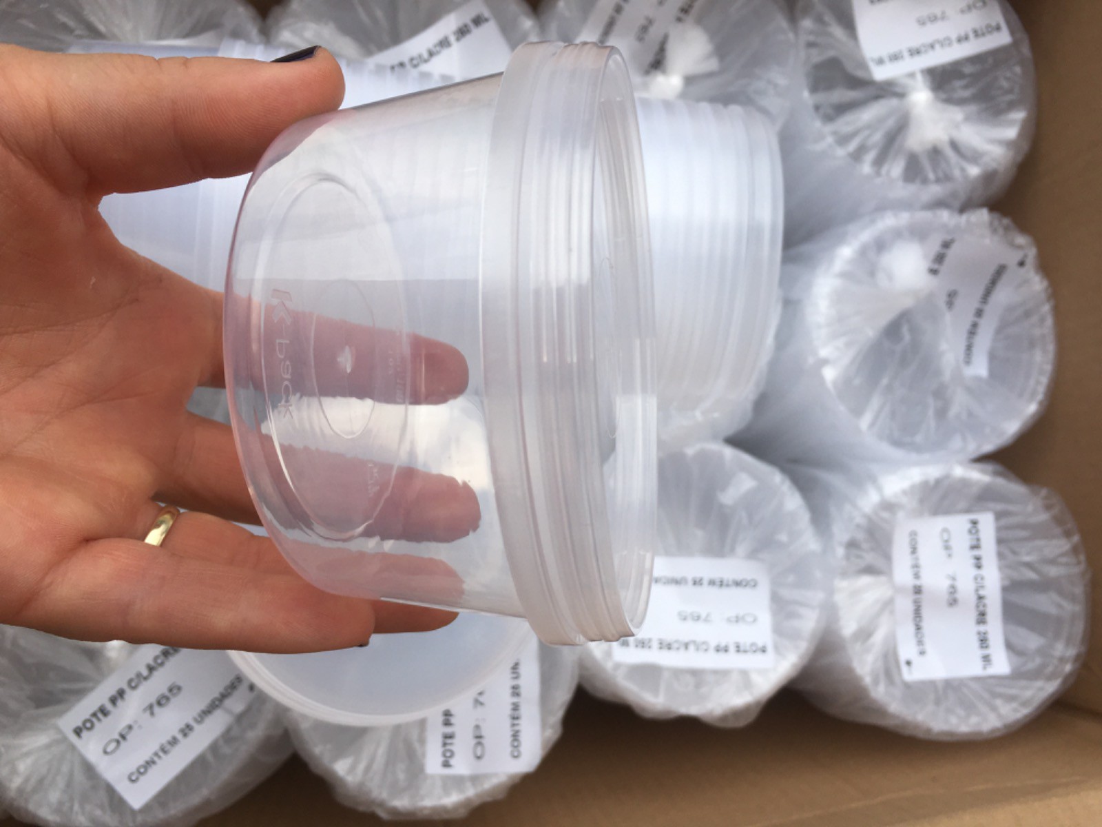 Pote Com Lacre 250ml A Granel Caixa Com 300unid K-pack - Apréssia Embalagens e Variedades Venda ...