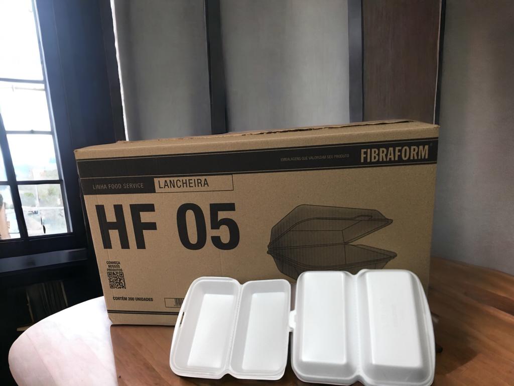Lancheira Hamburgueira Hf05 900ml 22,5x13x7cm Caixa Com 200 Unid Fibra ...