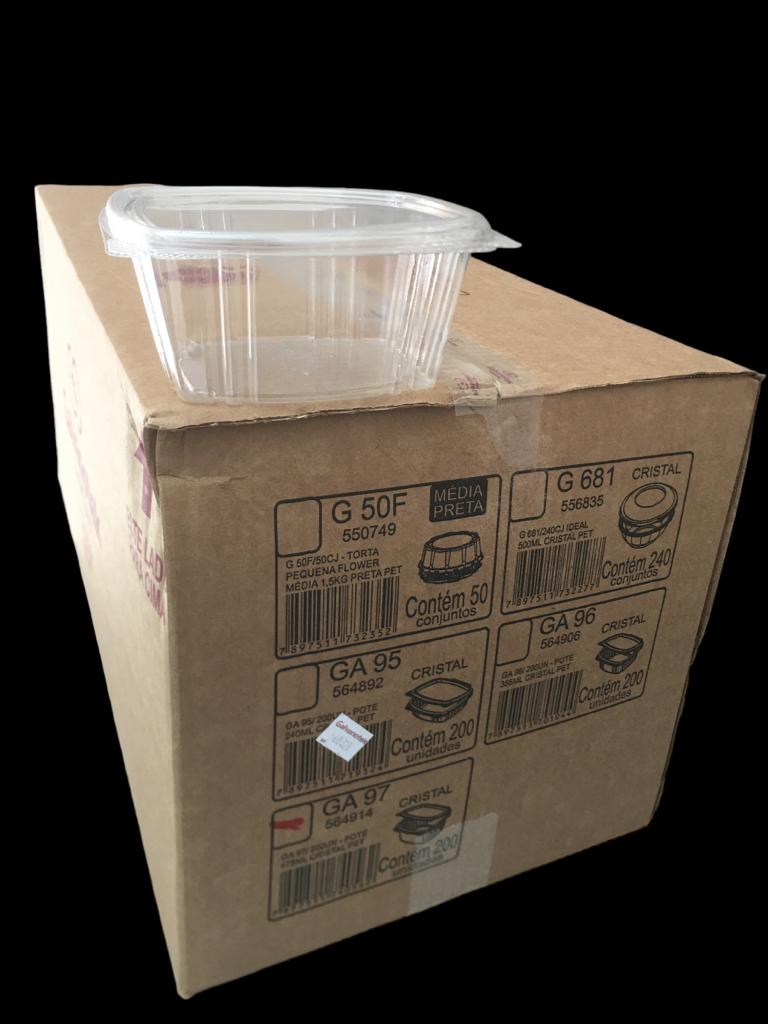 Pote Retangular Tampa Articulada Ga97 475ml Mondongo Caixa Com 200 Pot - Apréssia Embalagens e ...