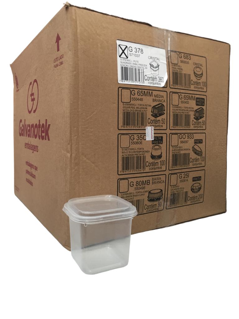 Pote Quadrado G378 350ml Pp Para Freezer E Microondas Caixa à Granel . - Apréssia Embalagens e ...