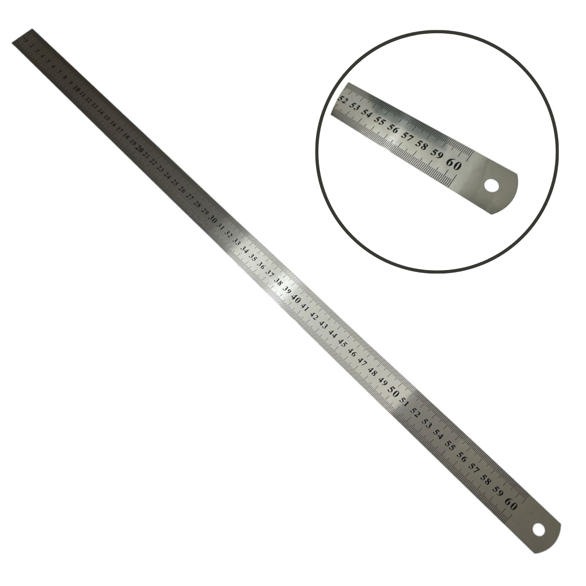 Régua De Metal Aço Inox 60cm Flexivel Profissional Patchwork - BERTO ...