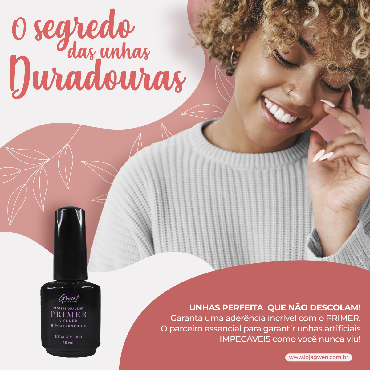 Primer Sem Ácido Gwen - Kit com 8 Unidades - Gwen