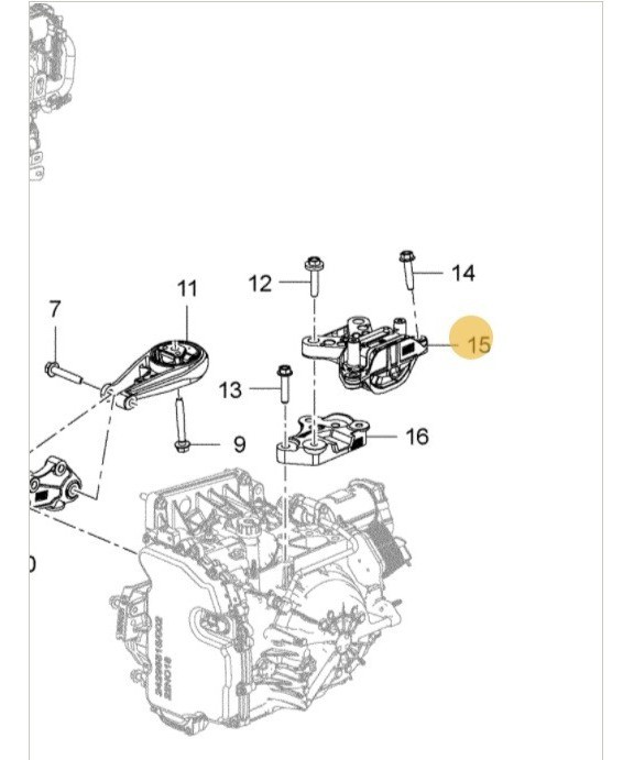 Coxim da transmissão Tracker 2021 Gm 26314996 - Peças Originais para ...