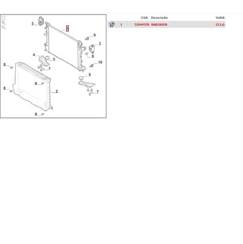 Radiador Fiat Argo 1.0 2017 a 2021 Original 52044578 - Peças Originais ...