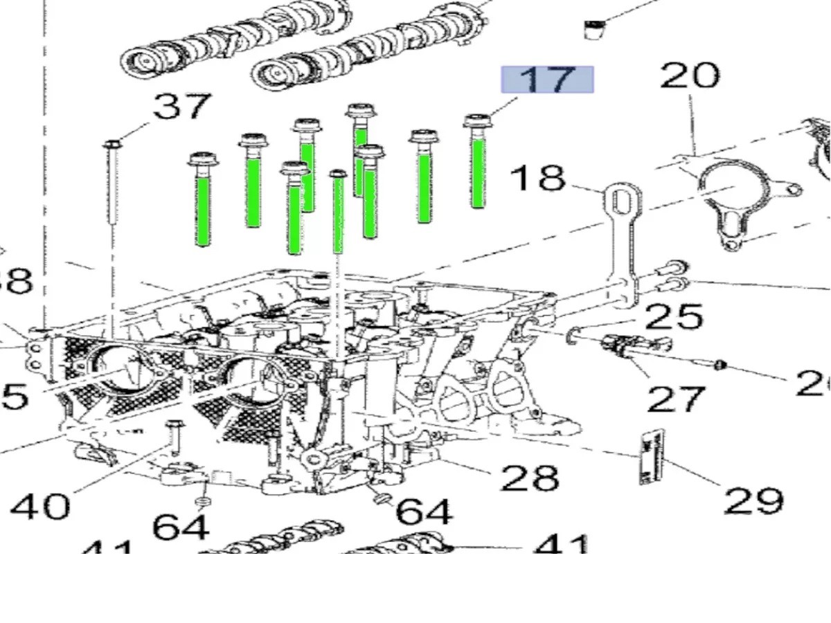 8 Parafuso cabecote motor - Onix 3 cilindros 2020 a 2023 - Peças ...