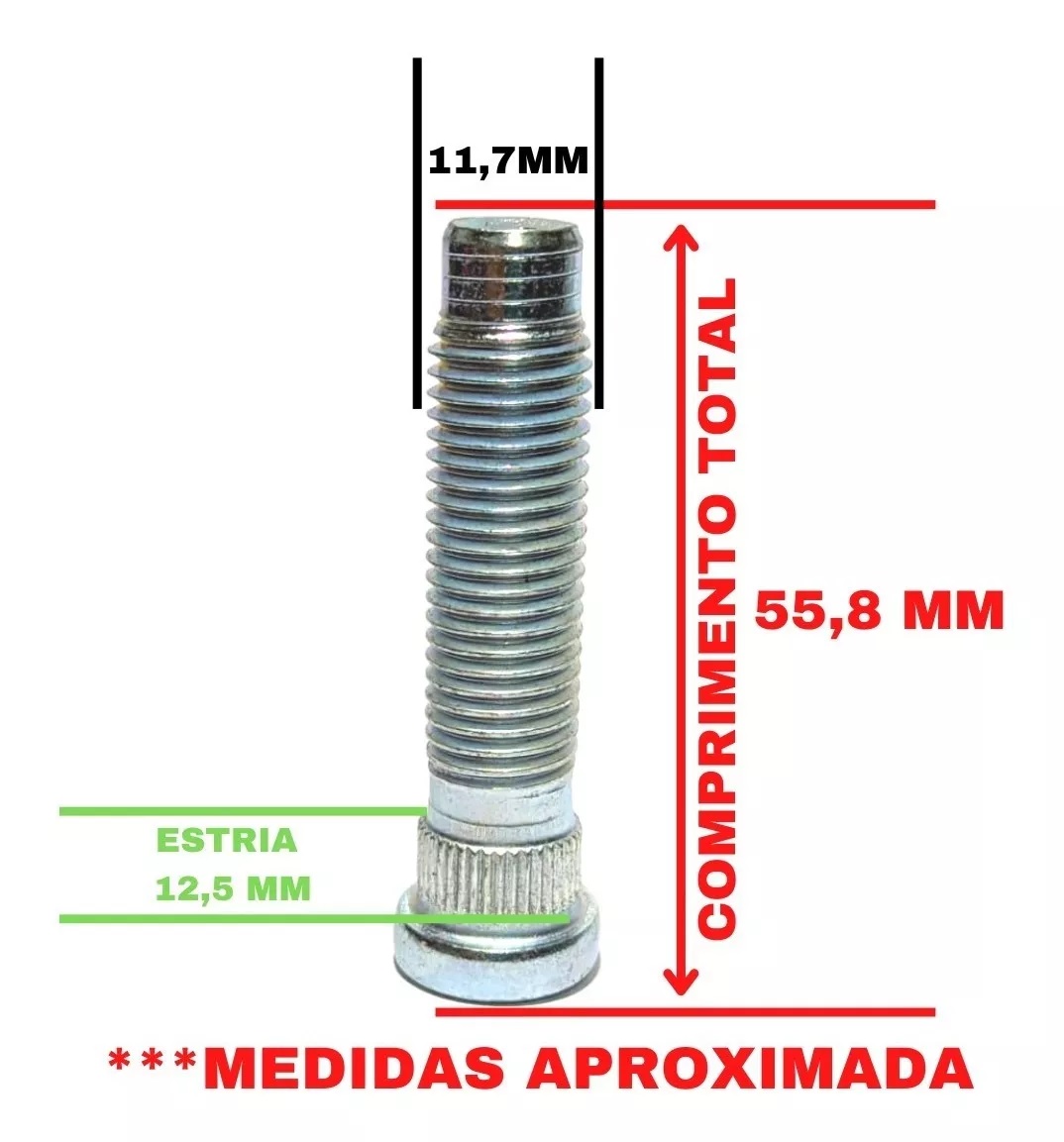 Parafuso Prisioneiro Cubo Roda Onix Prisma Cobalt S10 - Peças Originais ...