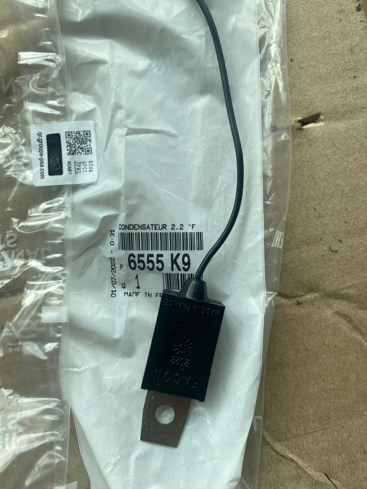 Capacitor anti ruido do Xsara Picasso/Jumper/Picasso/Peugeot 6555k9 ...