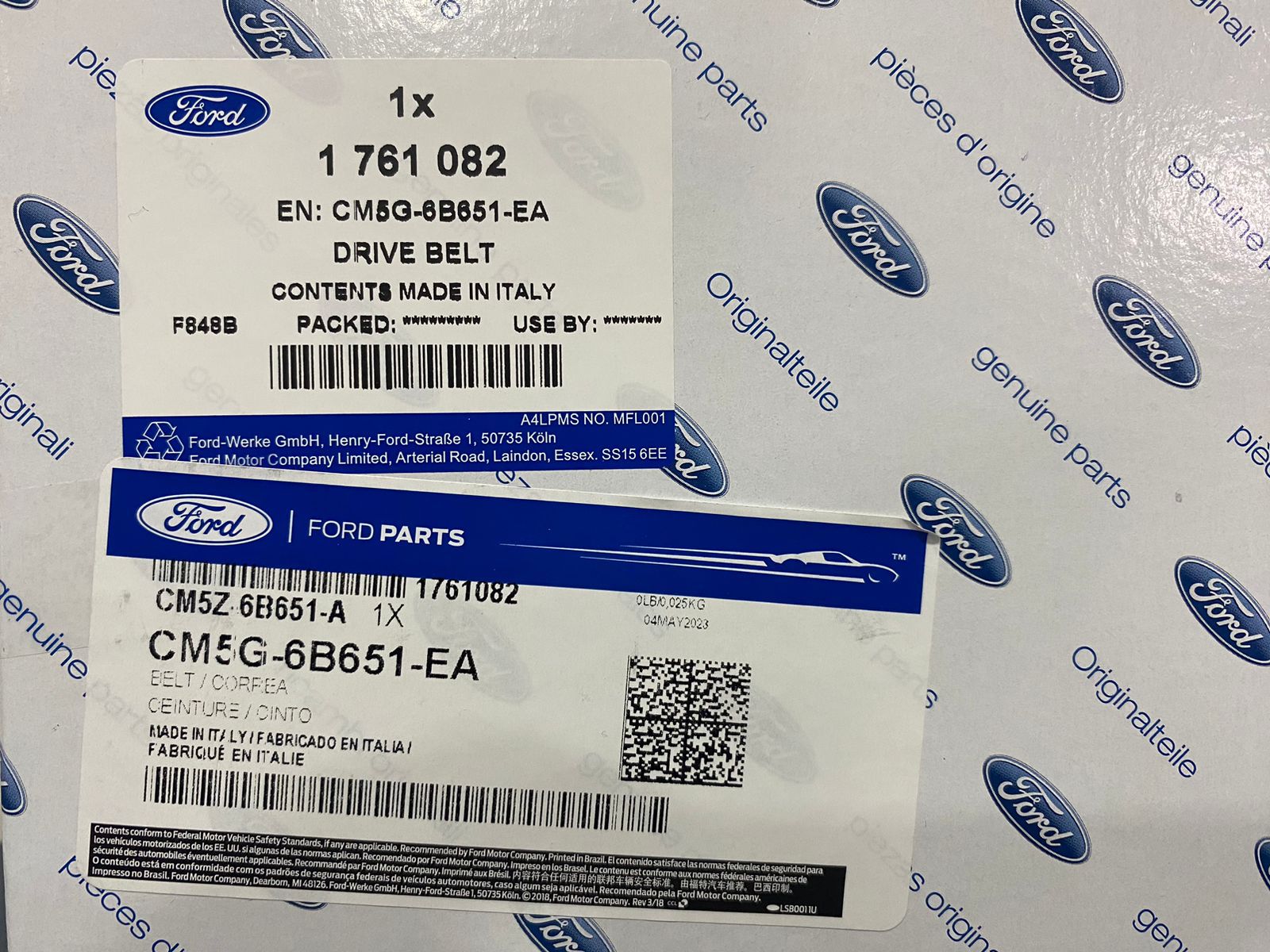 Correia Da Bomba Oleo Ford Ka 1.0 3CC Original CM5G6B651EA - Peças ...