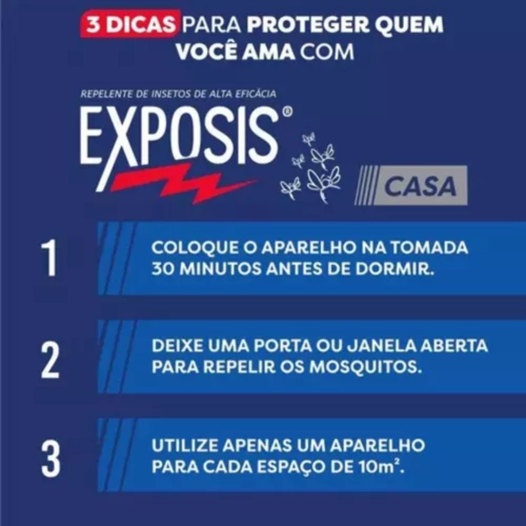 Kit 5 Aparelhos + Refil Líquido Elétrico Exposis 32,9ml - Peças ...