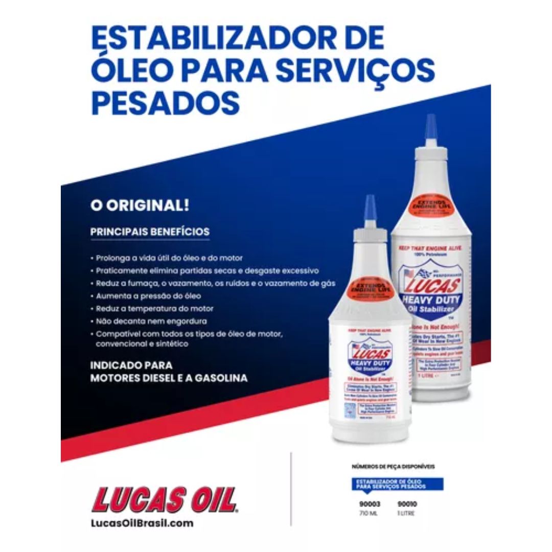 Aditivo Para Motor Estabilizador Óleo Lucas Oil Heavy Duty - Peças ...