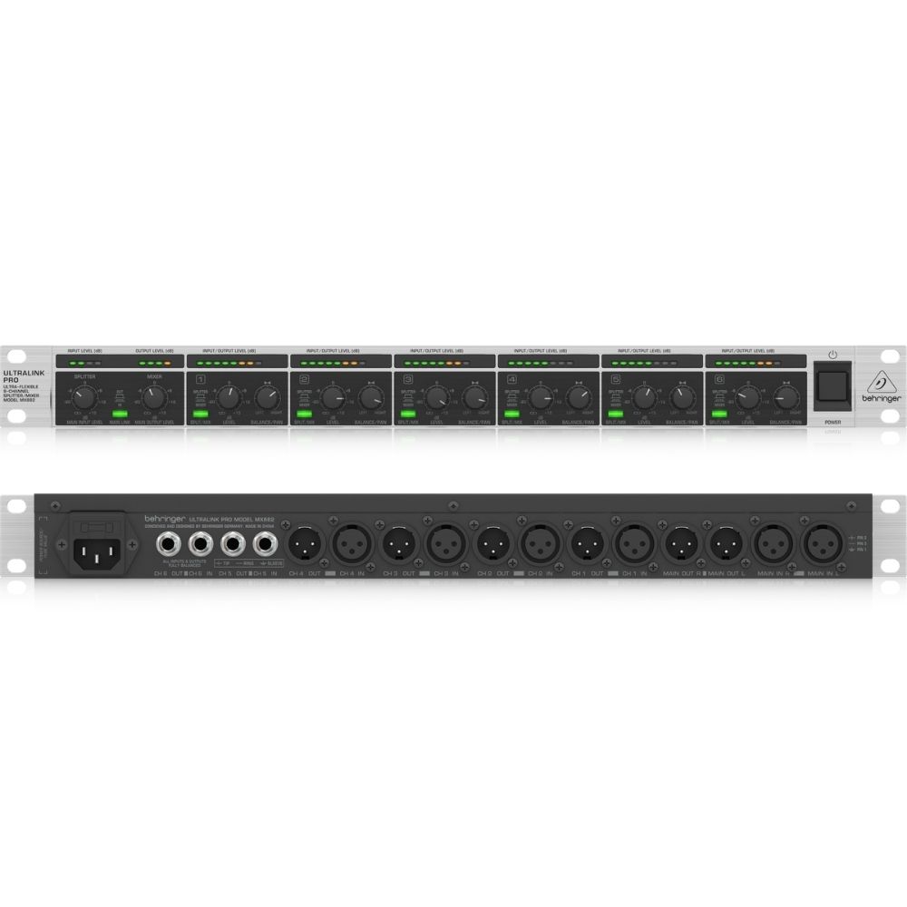 Distribuidor de áudio (Splitter/Mixer) ULTRALINK PRO MX882 - BEHRINGER ...