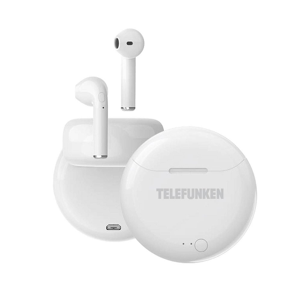 Fone De Ouvido In-Ear Bluetooth Branco TF-PH320 - TELEFUNKEN - CompreMais