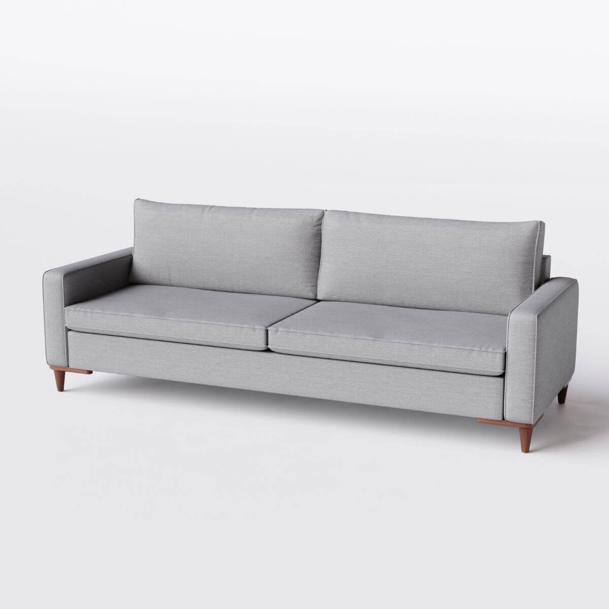 Sofá Living Fixo Viena 2,40m em Linho Cinza Médio - Home Mobily Móveis