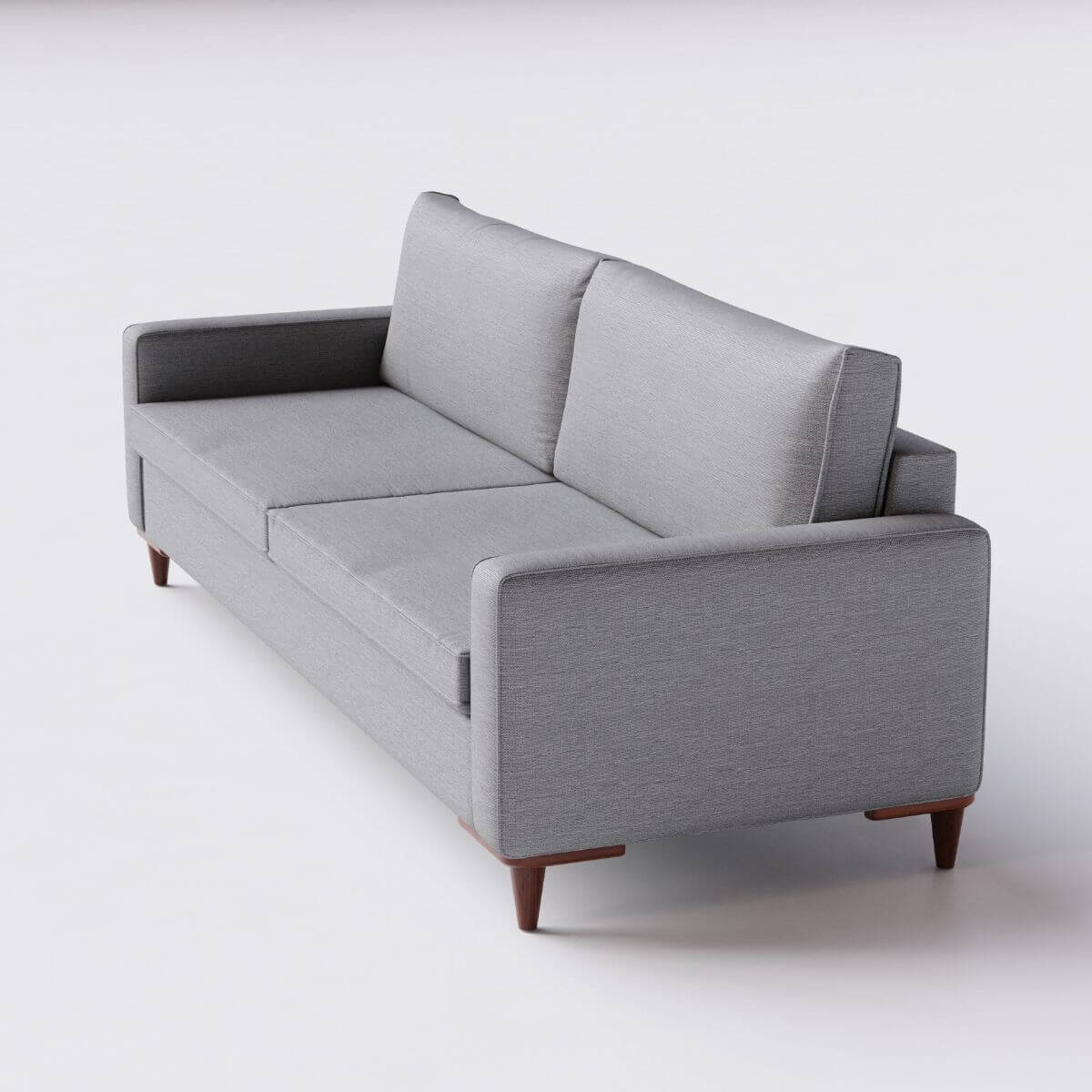 Sofá Living Fixo Viena 2,40m em Linho Cinza Médio - Home Mobily Móveis