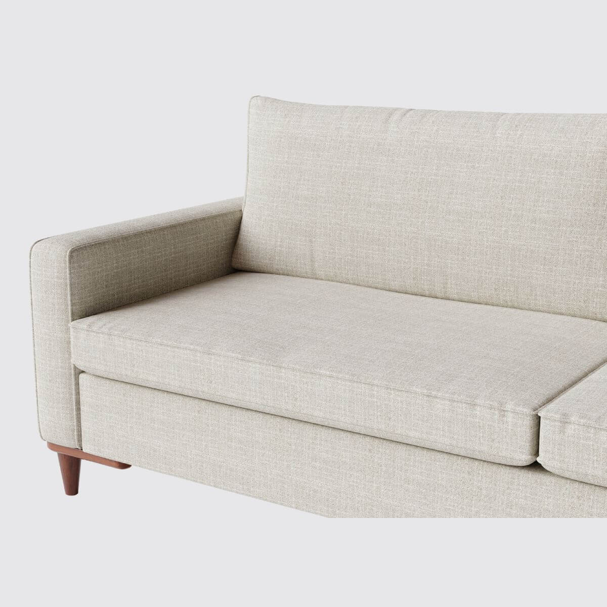 Sofá Living Fixo Viena 2,00m em Linho Off White Pérola - Home Mobily Móveis