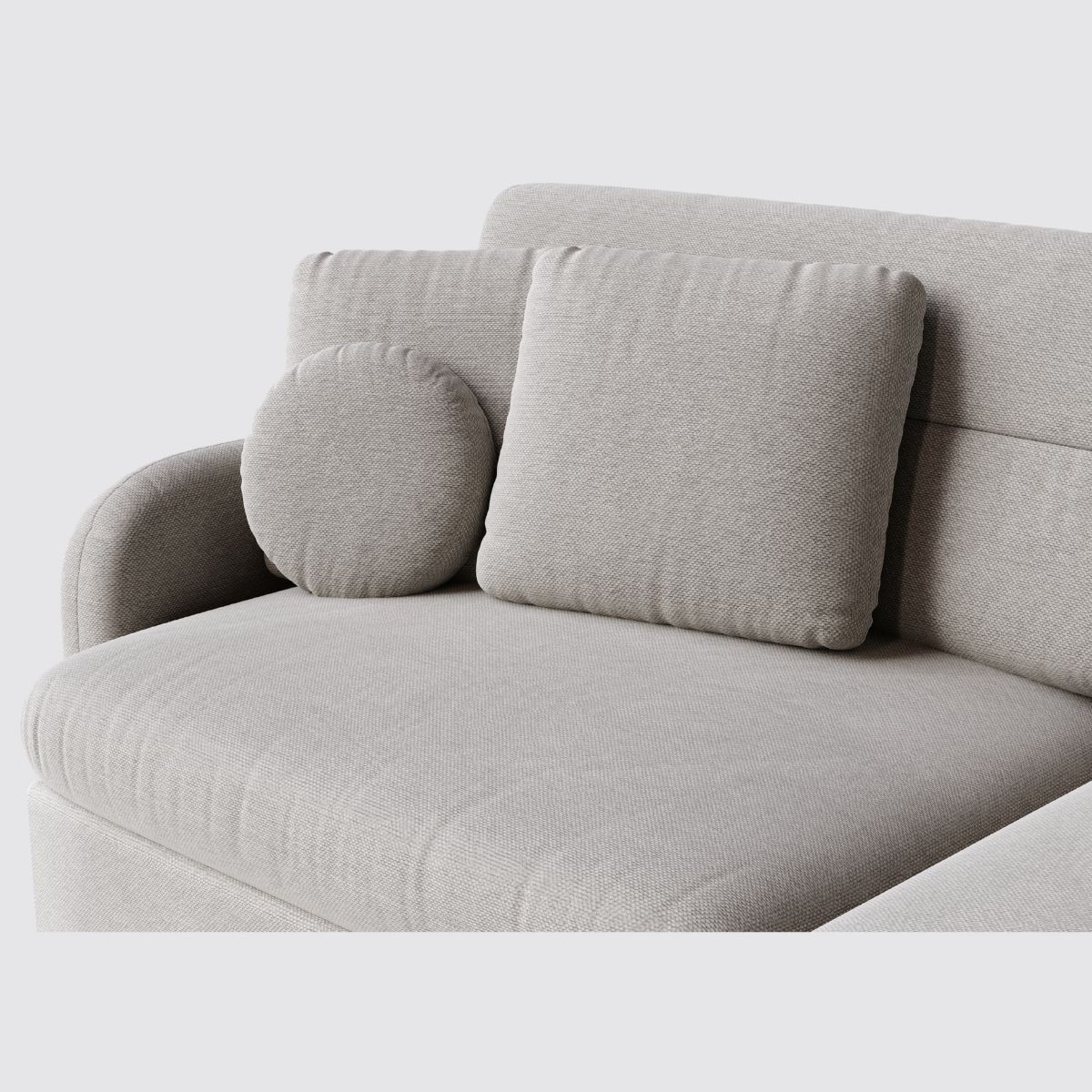 Sofá Denver 1,94m em Linho Cinza Névoa - Home Mobily Móveis