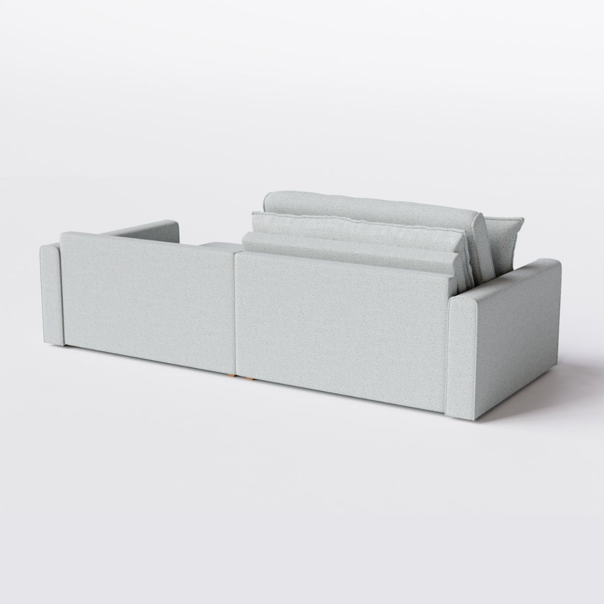 Sofá Cama Bélgica Sem Caixa 2,10m e Bouclé Cinza Claro - Home Mobily Móveis