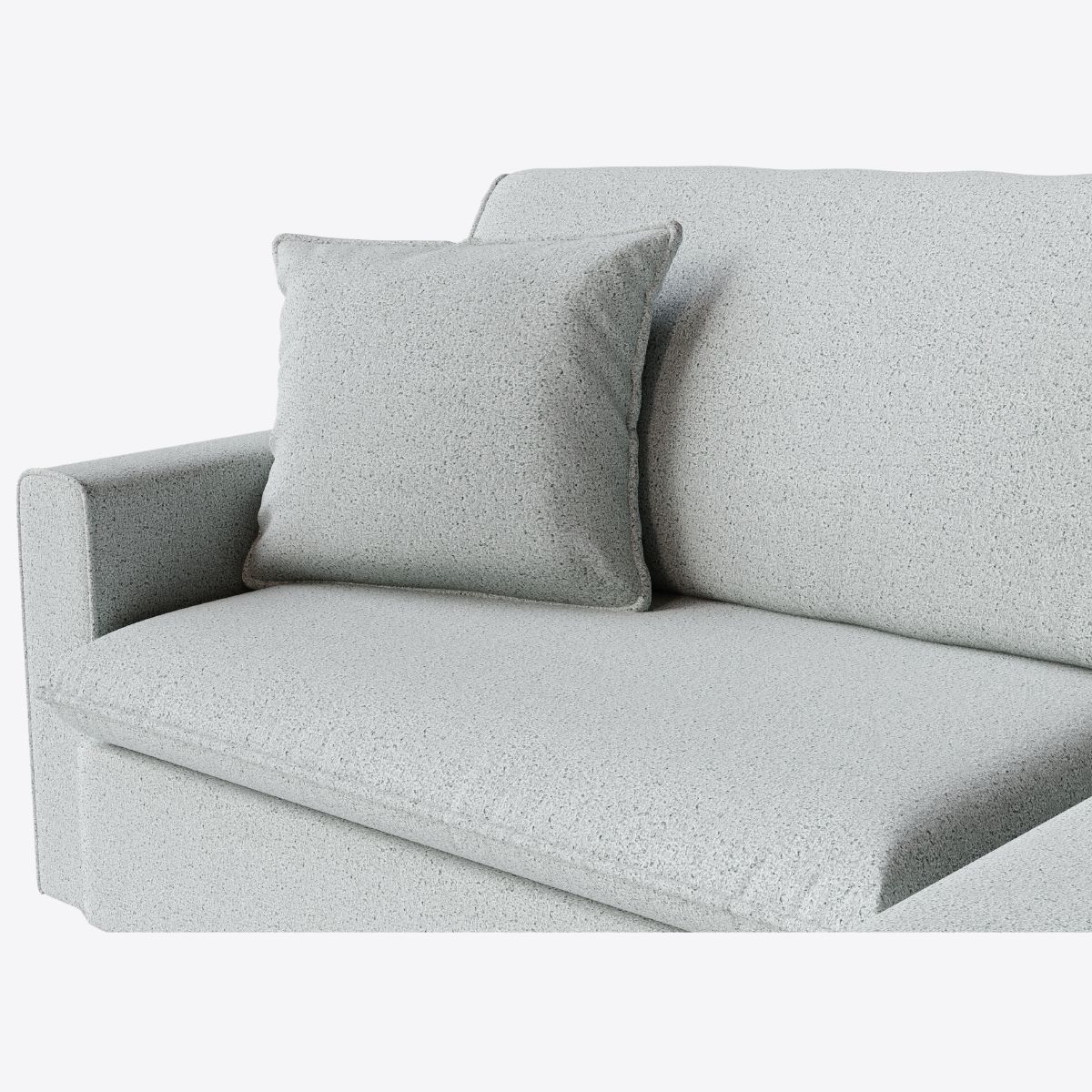 Sofá Cama Bélgica Retrátil e Reclínável 2,50m Boucle Sheep Cinza Claro - Home Mobily Móveis